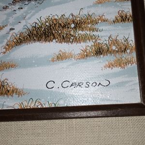 C. Carson | Art | Vintage Carson Canvas Oil Painting | Poshmark